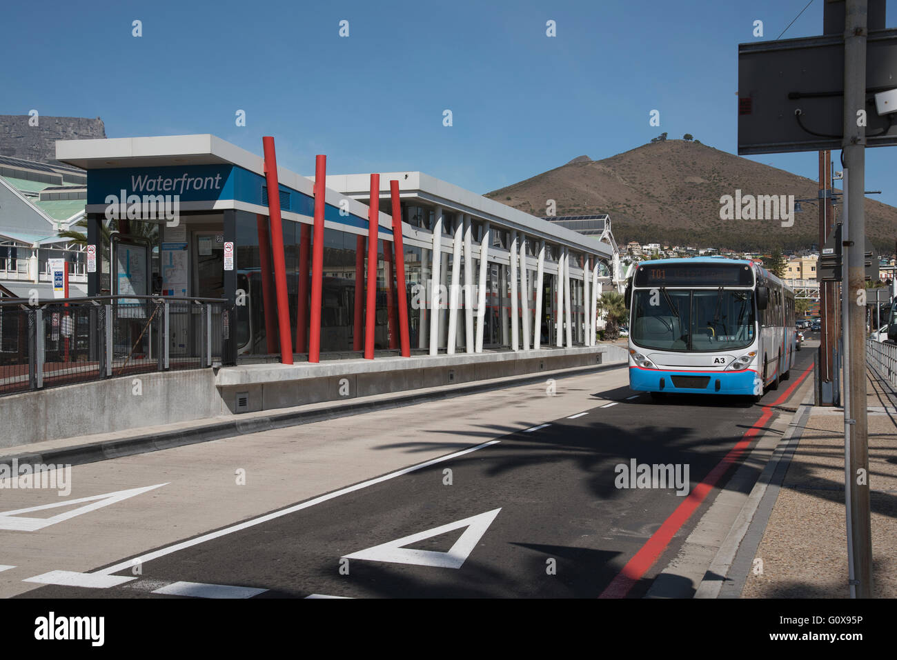 Myciti bus service stop in the Waterfront Cape Town South Africa Stock ...