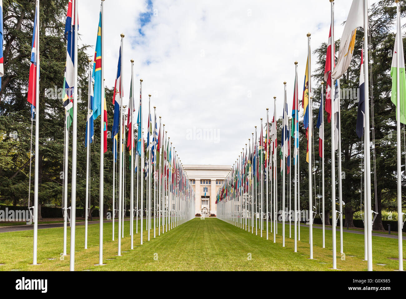 Flag united nations flag of geneva hi-res stock photography and images ...