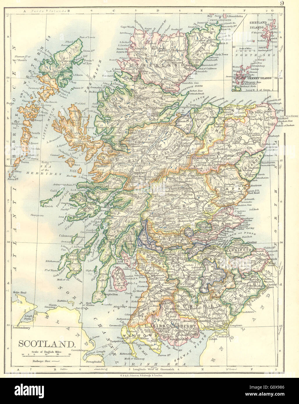 Scotland map hi-res stock photography and images - Alamy