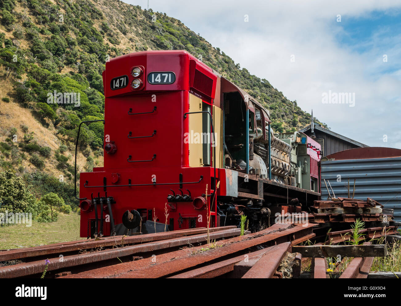 Diesel locomotive getting full restoration work on it Stock Photo - Alamy