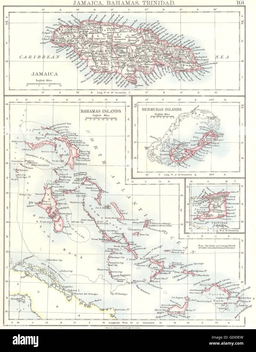 Map Of Trinidad 19th Century High Resolution Stock Photography and ...