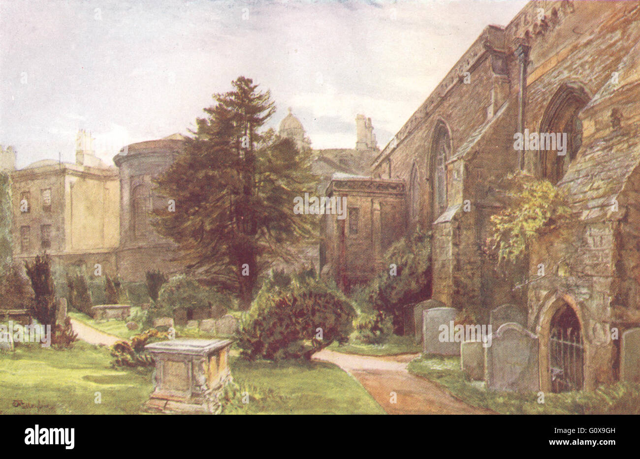 OXFORD: St Peter's-in-the-East, antique print 1903 Stock Photo - Alamy