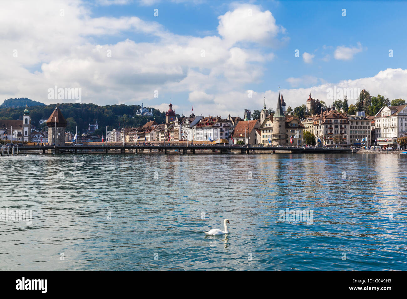Historical chapel bridge lake lucerne hi-res stock photography and ...
