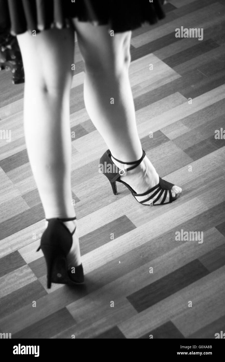 Female ballroom, standard, sport dance, latin and salsa dancer feet and ...
