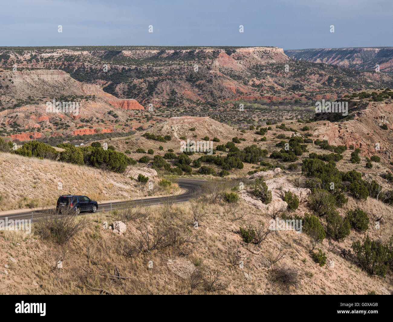 Highway into the canyon, Palo Duro Canyon State Park, Canyon, Texas ...