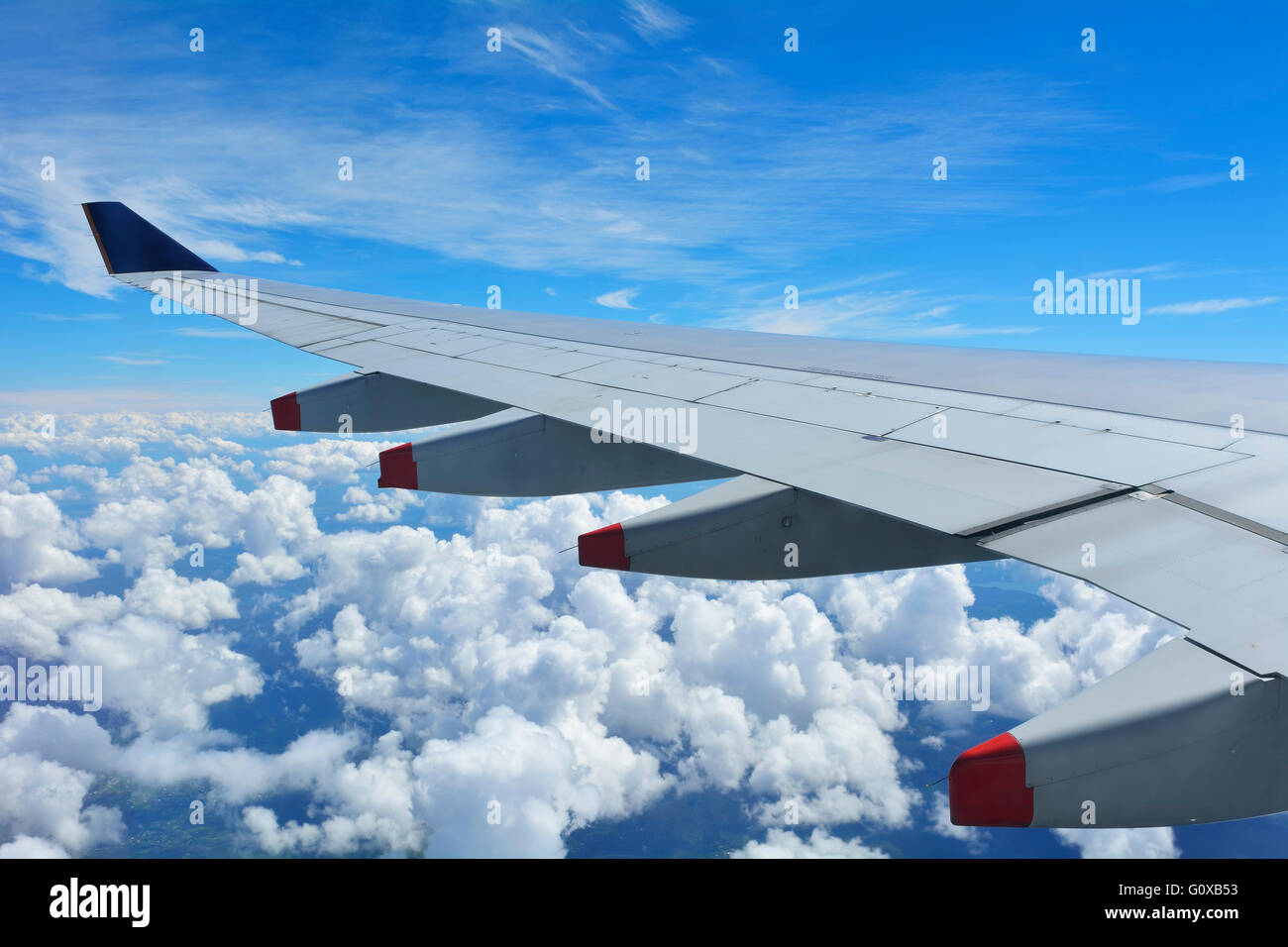 Aircraft Airbus A380 Wing During Flight over Queensland, Australia ...
