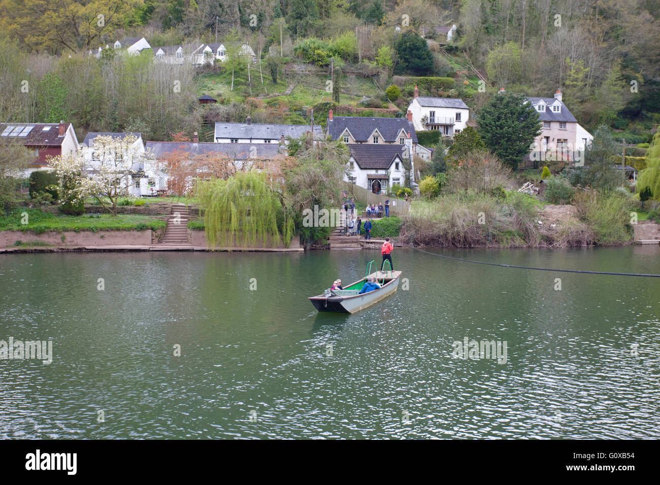 The hand ferry across the river Wye at Symonds Yat Stock Photo - Alamy
