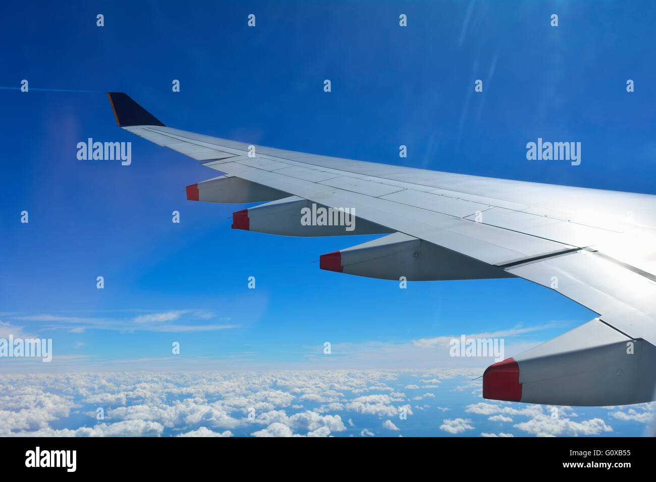 Aircraft Airbus A380 Wing During Flight over Queensland, Australia ...