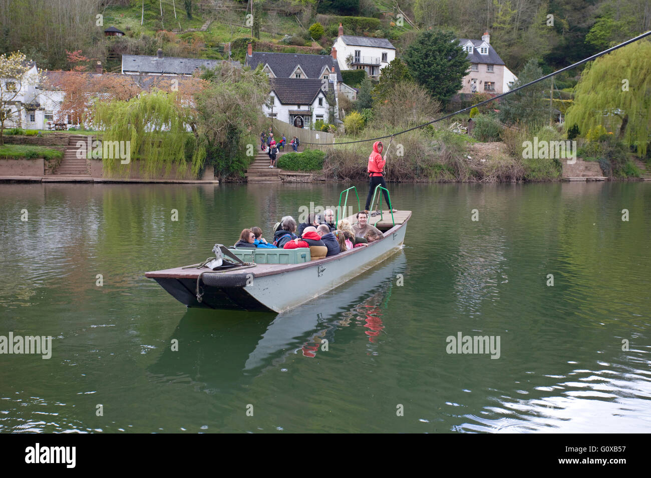 The hand ferry across the river Wye at Symonds Yat Stock Photo - Alamy