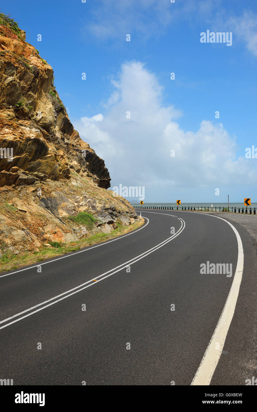 Winding Coastal Road, Captain Cook Highway, Queensland, Australia Stock ...