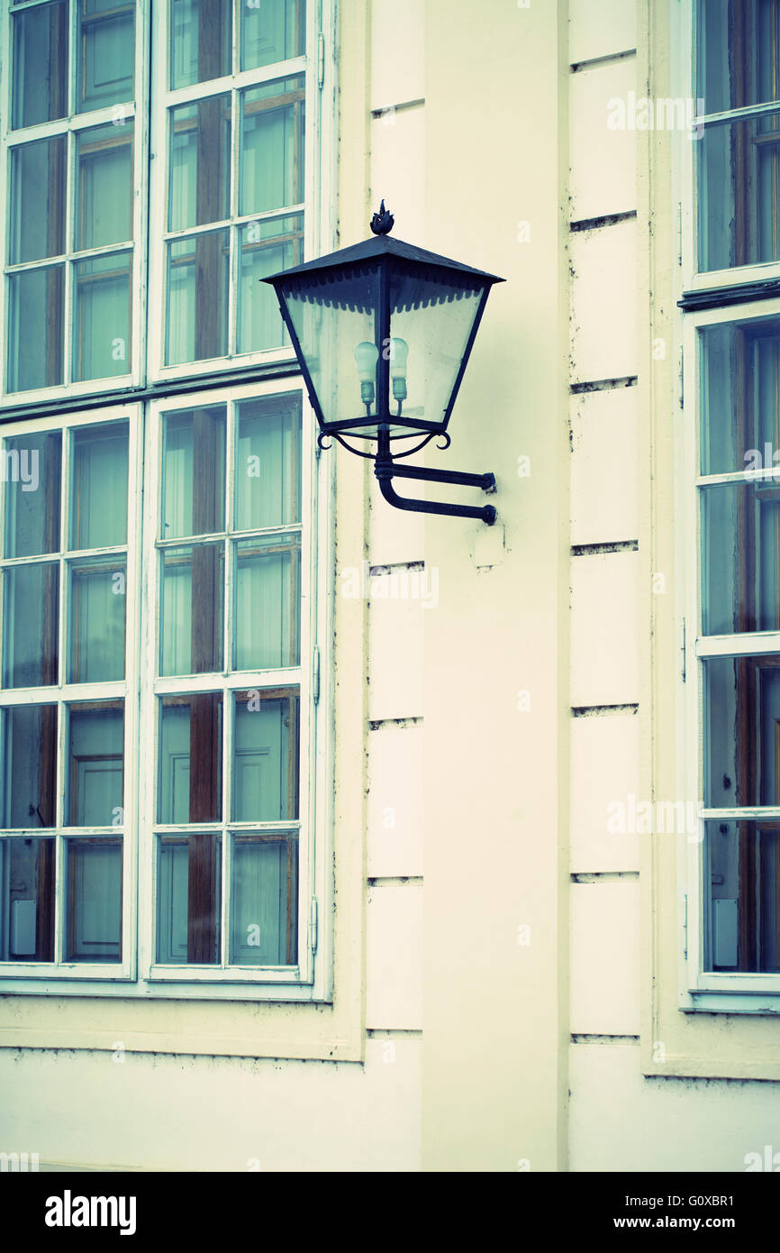 Light Fixture by Windows of House, Vienna, Austria Stock Photo - Alamy