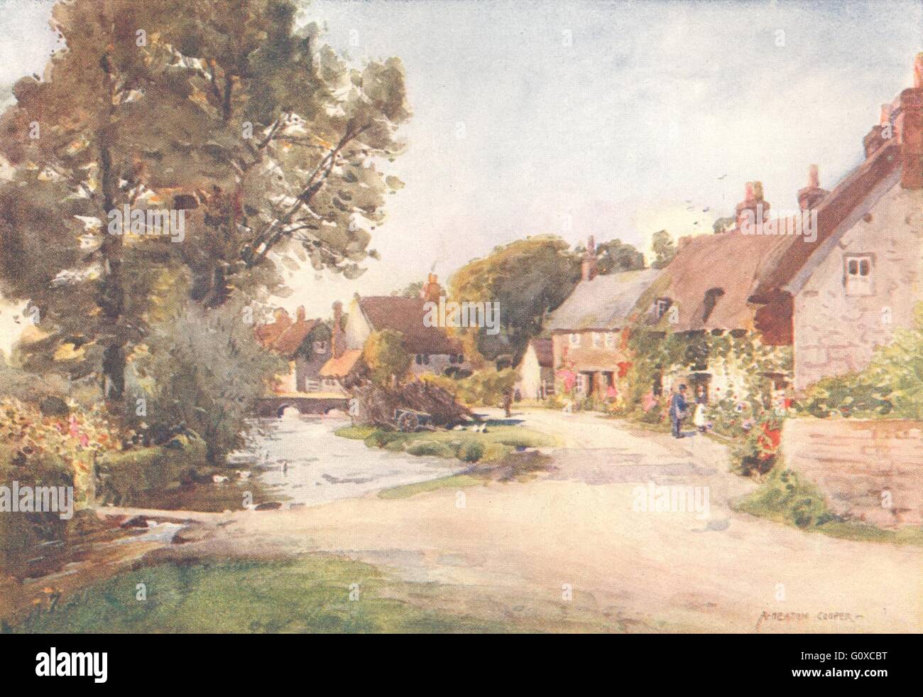 ISLE OF WIGHT: Calbourne, antique print 1908 Stock Photo - Alamy