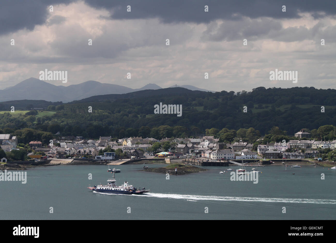 Strangford Ferry crossing Strangford Lough in Northern Ireland. The ...