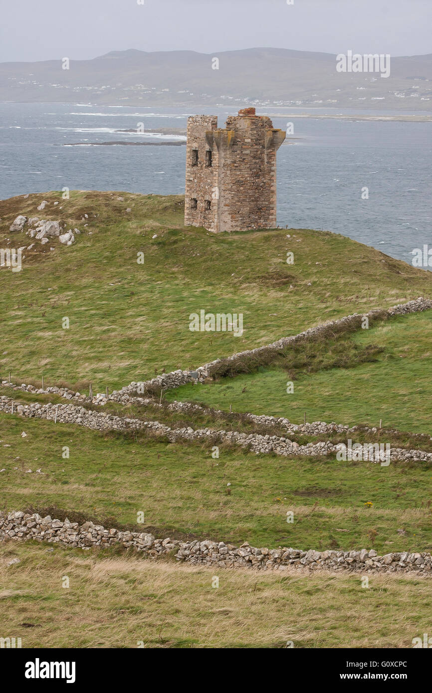 Former signalling tower on County Donegal coast near Maghery, Co ...