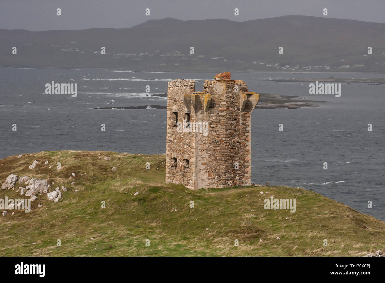 Former signalling tower on County Donegal coast near Maghery, Co ...