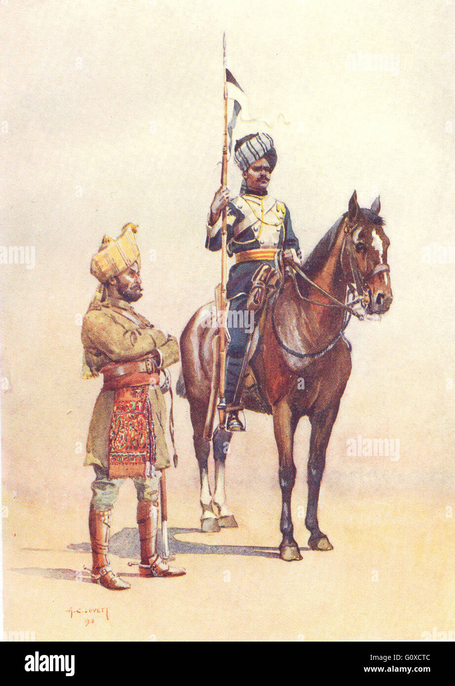 INDIA: Army Native States: Mysore transport corps Muslim; Lancers ...
