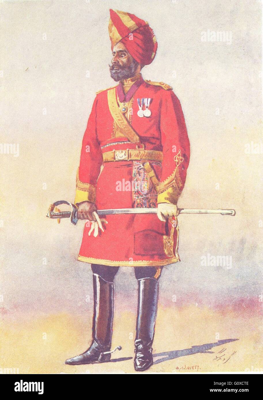 INDIA: Armies of Native States: Bharatpur Infantry; Commandant Jat ...