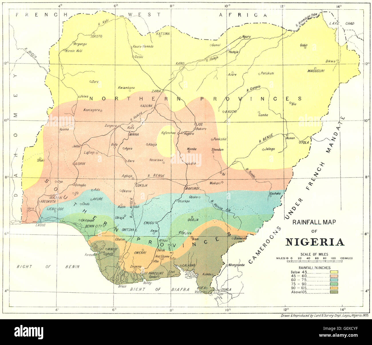 Map of nigeria hi-res stock photography and images - Alamy