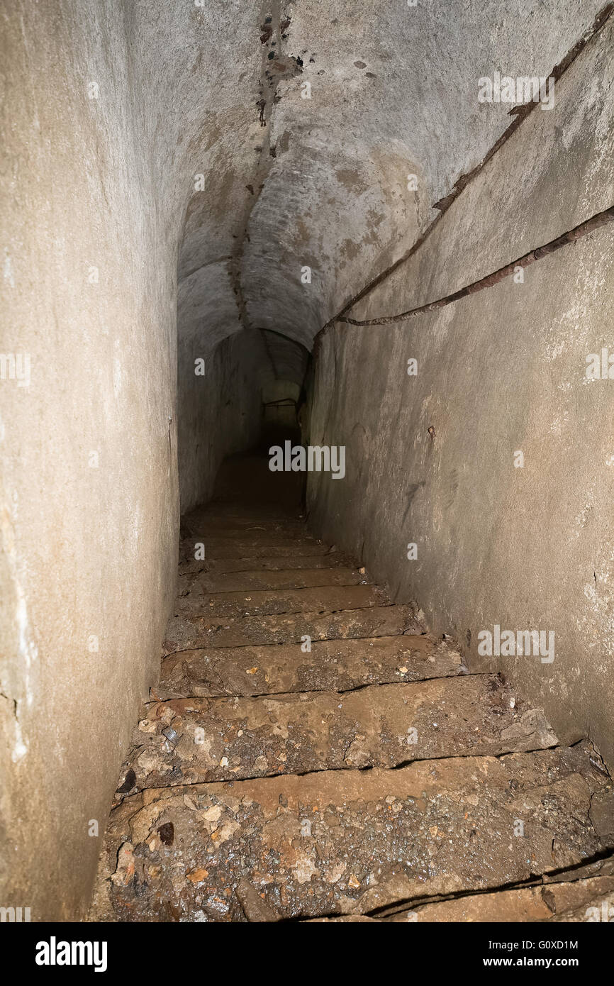 Secret Communist Party Nuclear Bunker and Shelter - Stairs Stock Photo ...