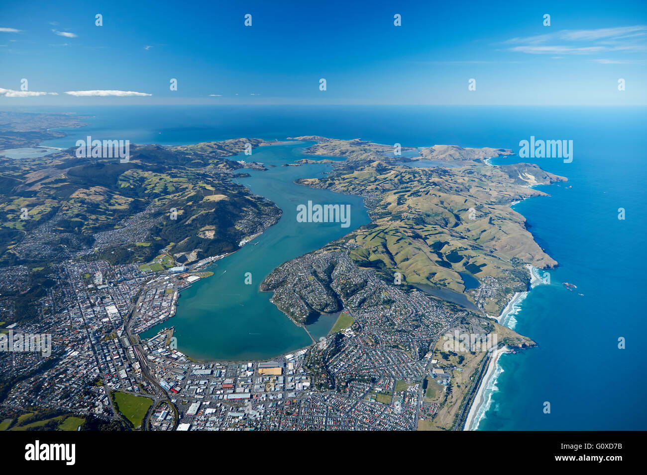 South Dunedin, Otago Harbour and Otago Peninsula, Otago, South Island ...