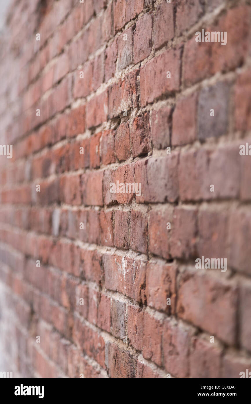 Wall with red bricks Stock Photo - Alamy