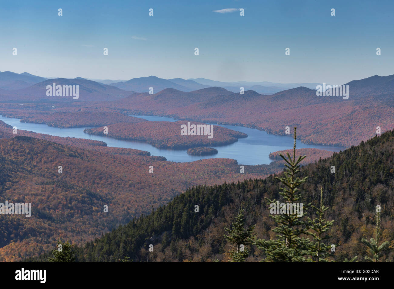 Adirondack Mountains in upstate New York during the fall season Stock ...