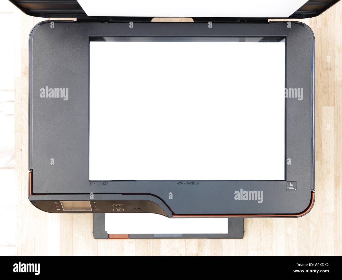 A close up shot of a home document printer Stock Photo - Alamy