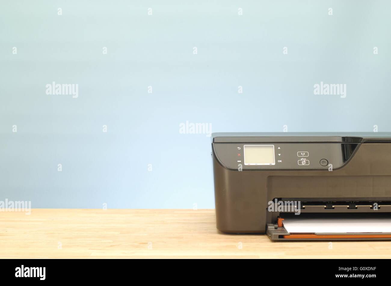 A close up shot of a home document printer Stock Photo - Alamy