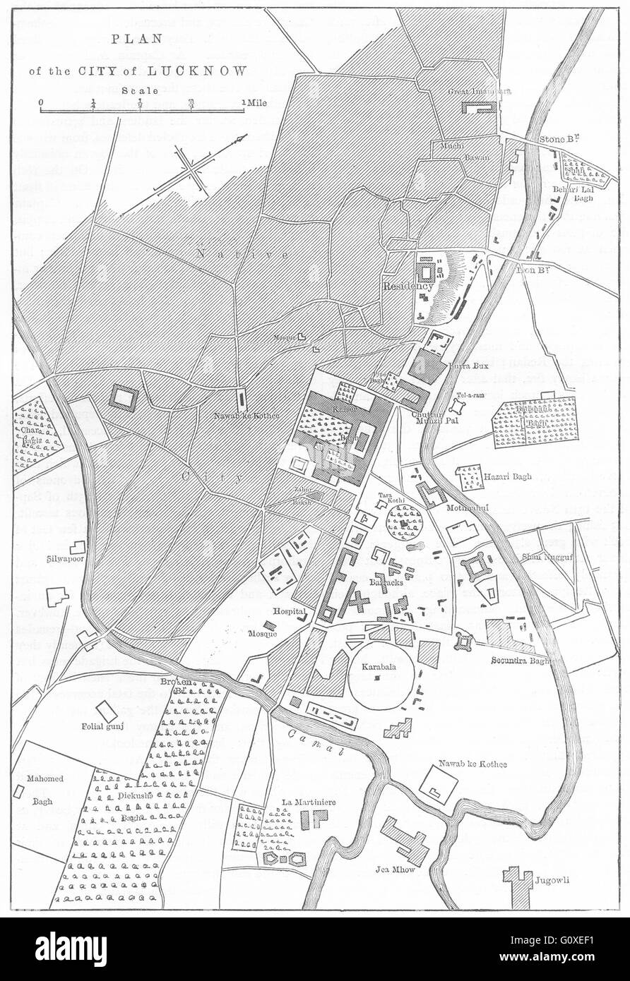 Map of lucknow hi-res stock photography and images - Alamy