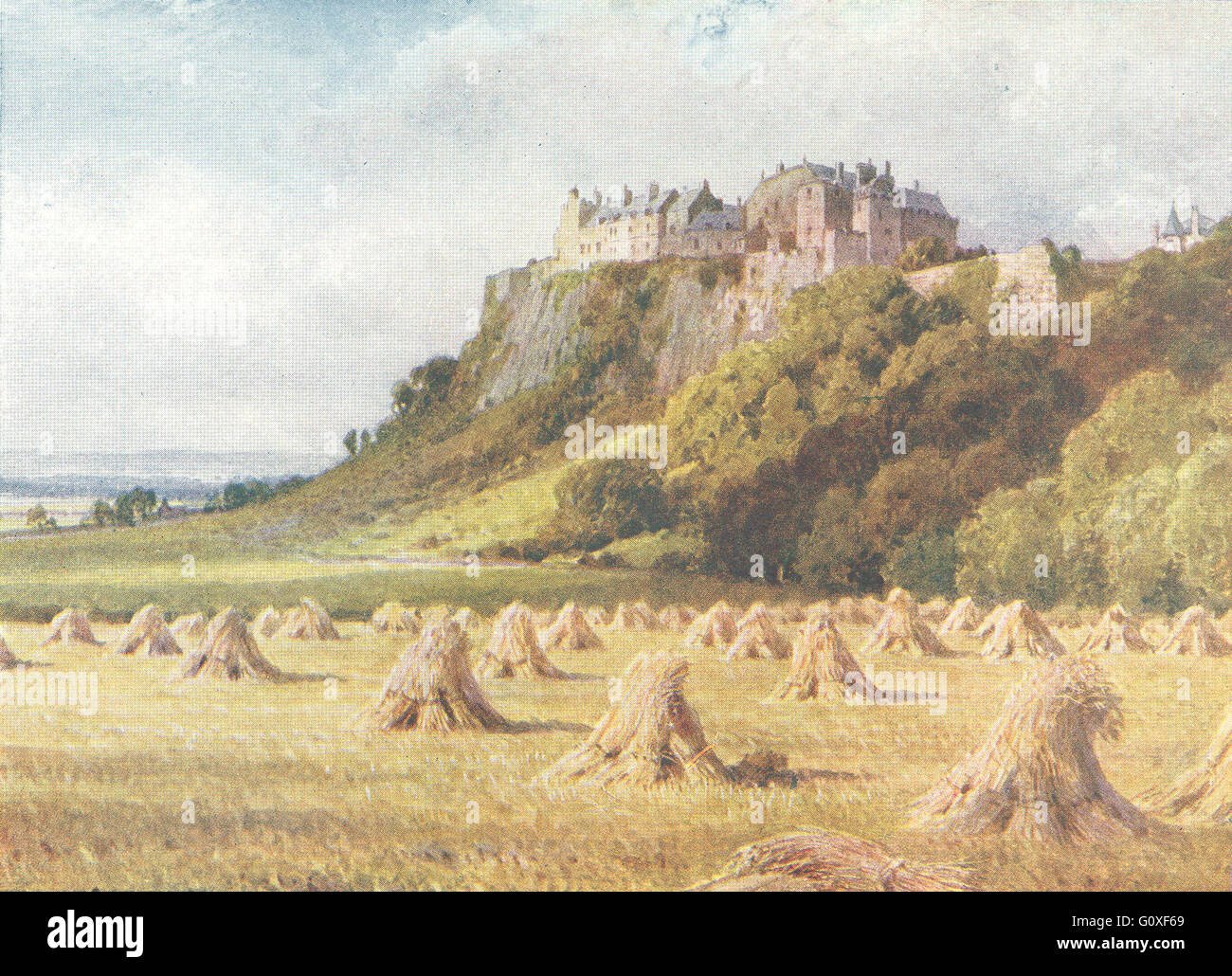 SCOTLAND: The Trossachs: Stirling castle from the King's Knot, old ...