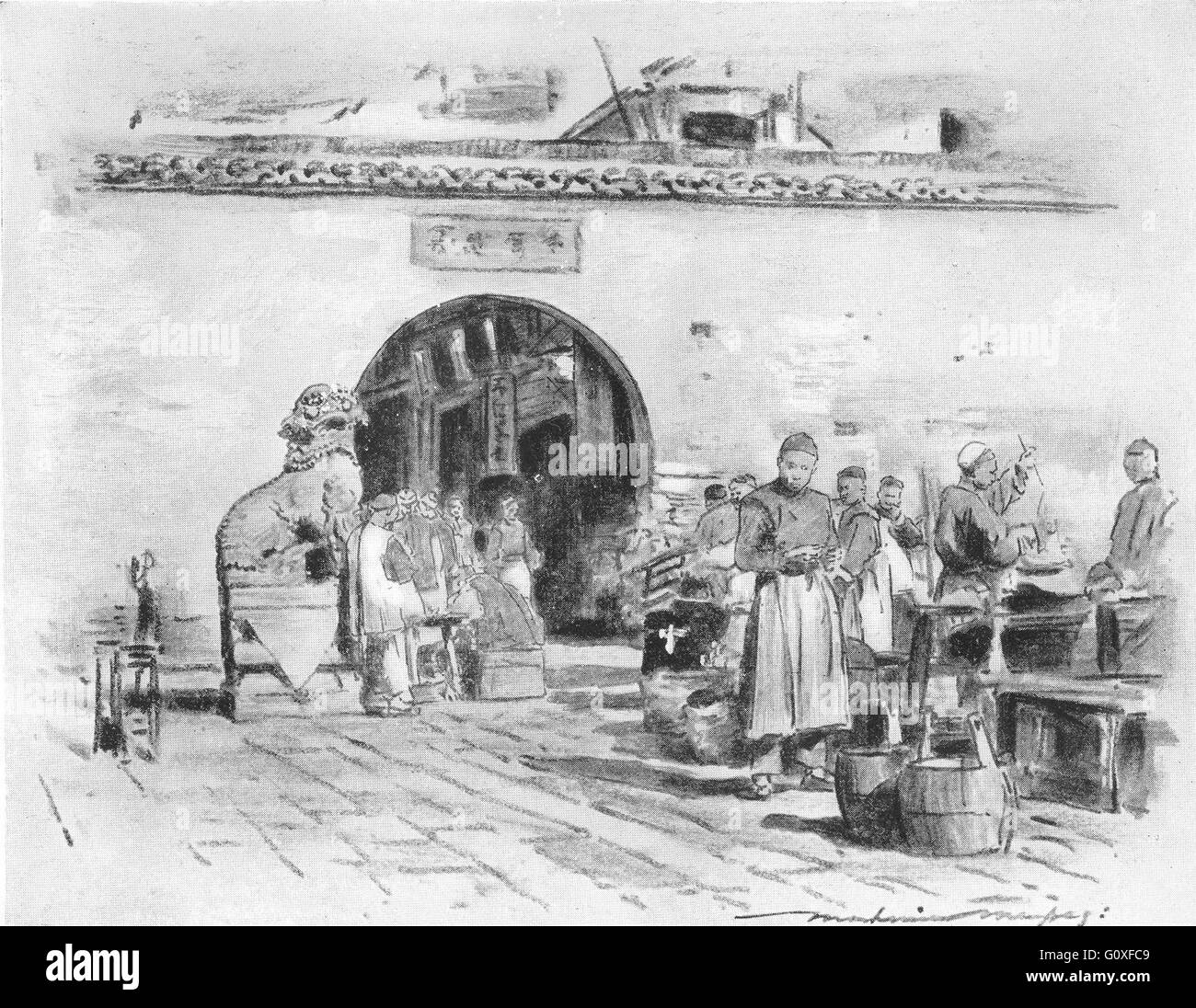 CHINA: In the City of Shanghai, vintage print 1920 Stock Photo - Alamy