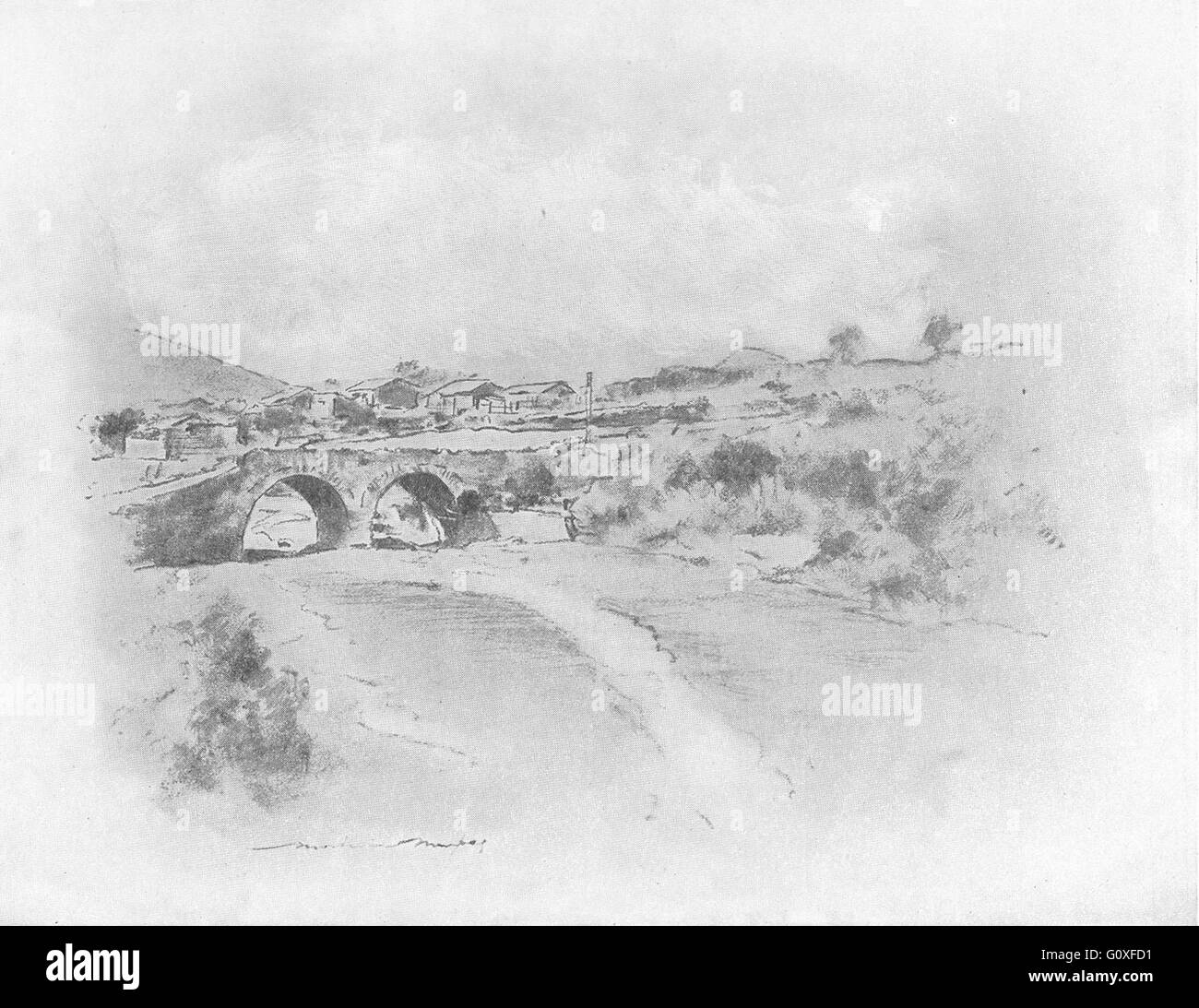 MEXICO: A Mexican Village, vintage print 1920 Stock Photo - Alamy