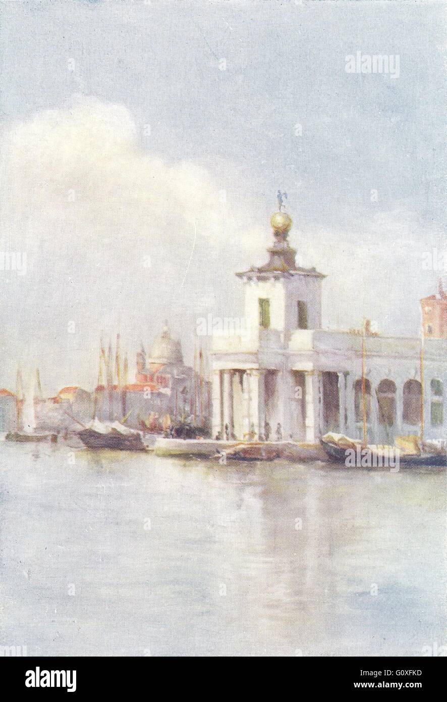 VENICE: The Customs House, vintage print 1930 Stock Photo - Alamy