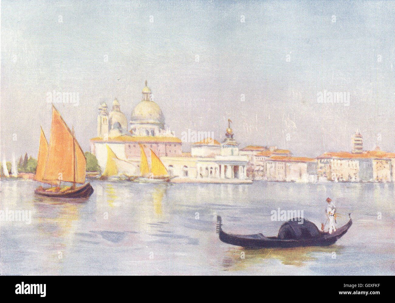 VENICE: Basin of S Marco, vintage print 1930 Stock Photo - Alamy
