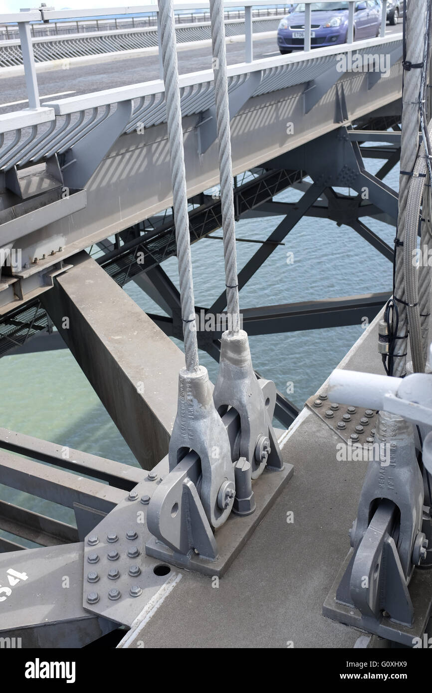 Structure detail of the Forth Road Bridge, Scotland, UK, Great Britain ...