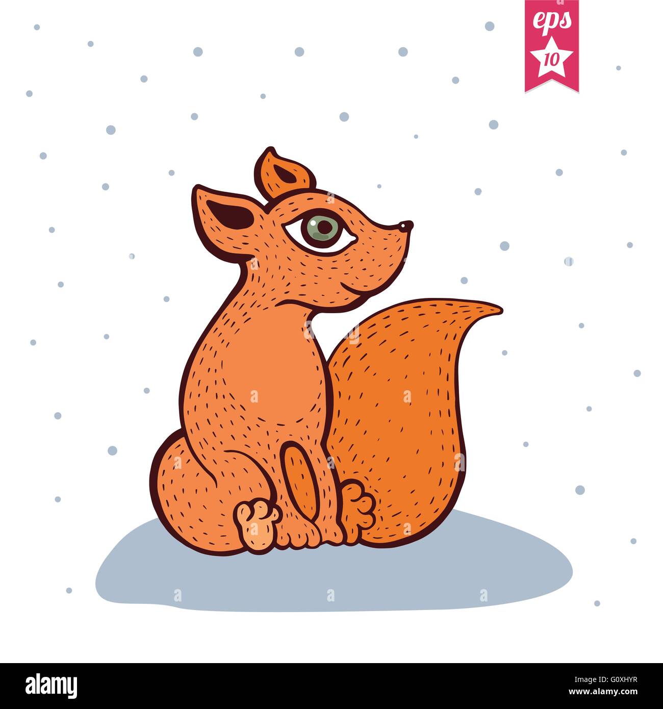 Red fox winter tail Cut Out Stock Images & Pictures - Alamy