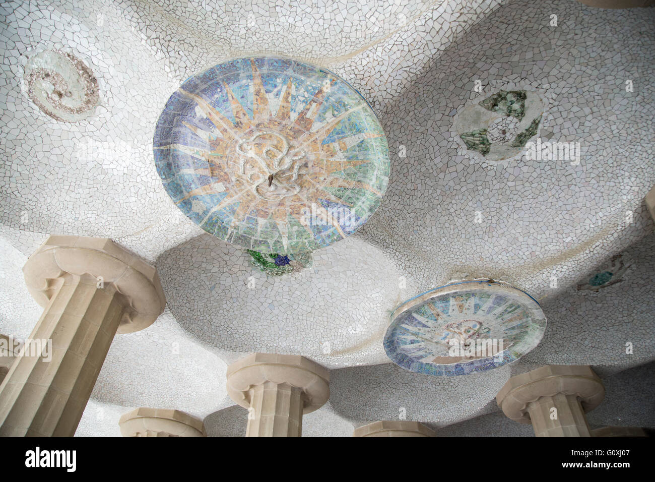 Parc guell hypostyle hall hi-res stock photography and images - Alamy
