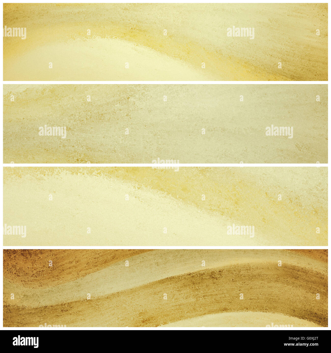 brown and yellow banner backgrounds with waves of painted grunge ...