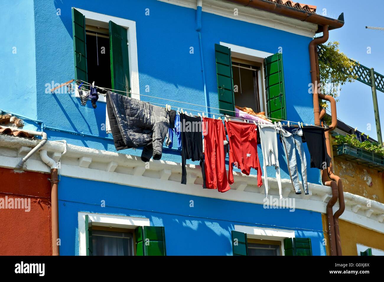Hanging drying clothes hi-res stock photography and images - Alamy