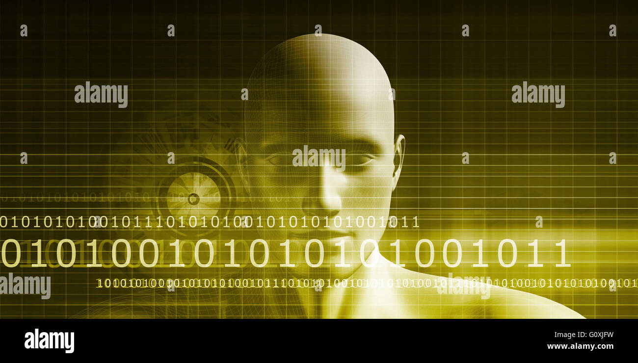 Digital Identity with an Android Faceless Head Art Stock Photo - Alamy