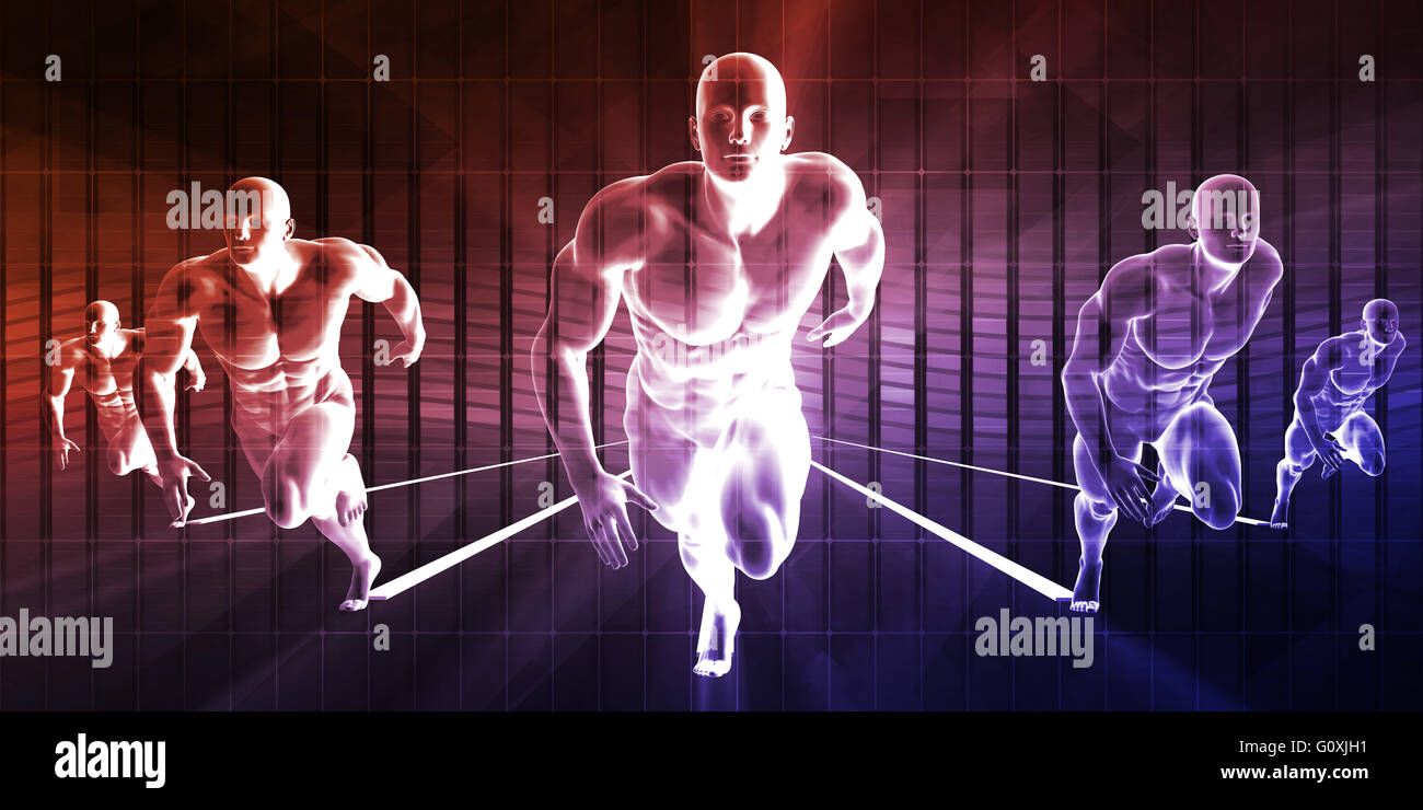 Leadership and Winning the Business Race Concept Stock Photo - Alamy