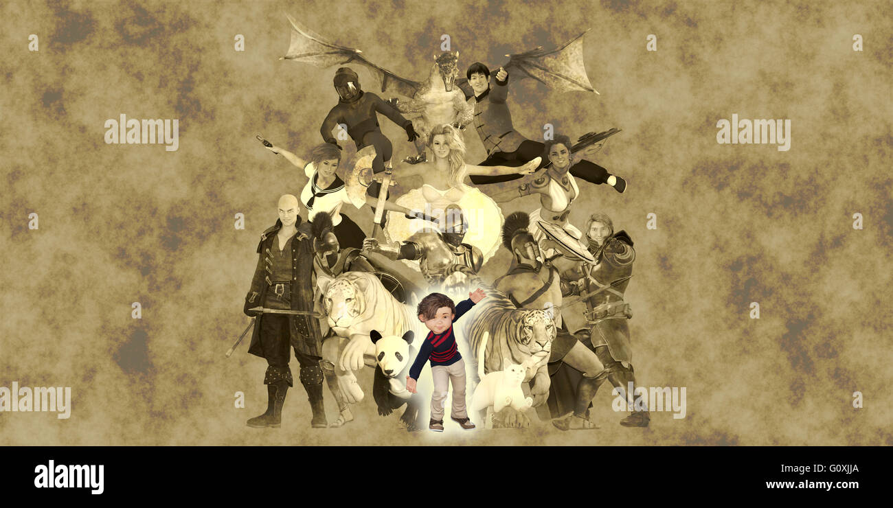 Discovering New Worlds Through Reading and Imagination Stock Photo - Alamy