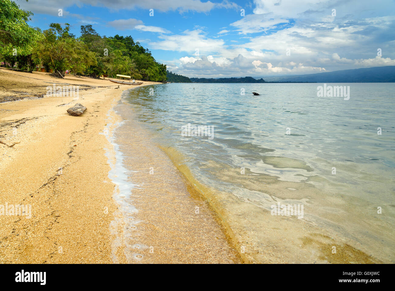 Siuri Beach at Poso lake. Central Sulawesi. Indonesia Stock Photo - Alamy