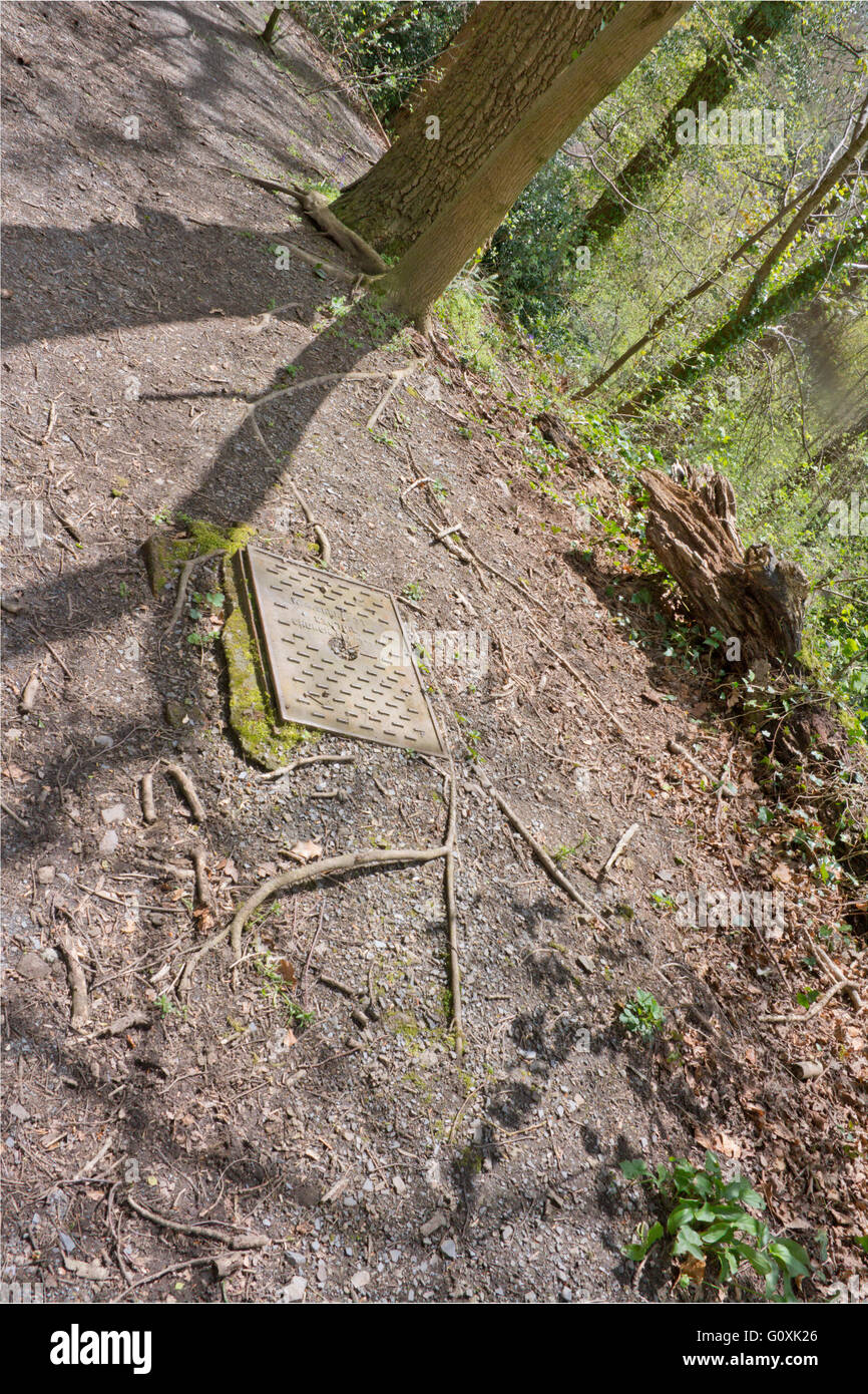 Metal cover on rural path Stock Photo - Alamy