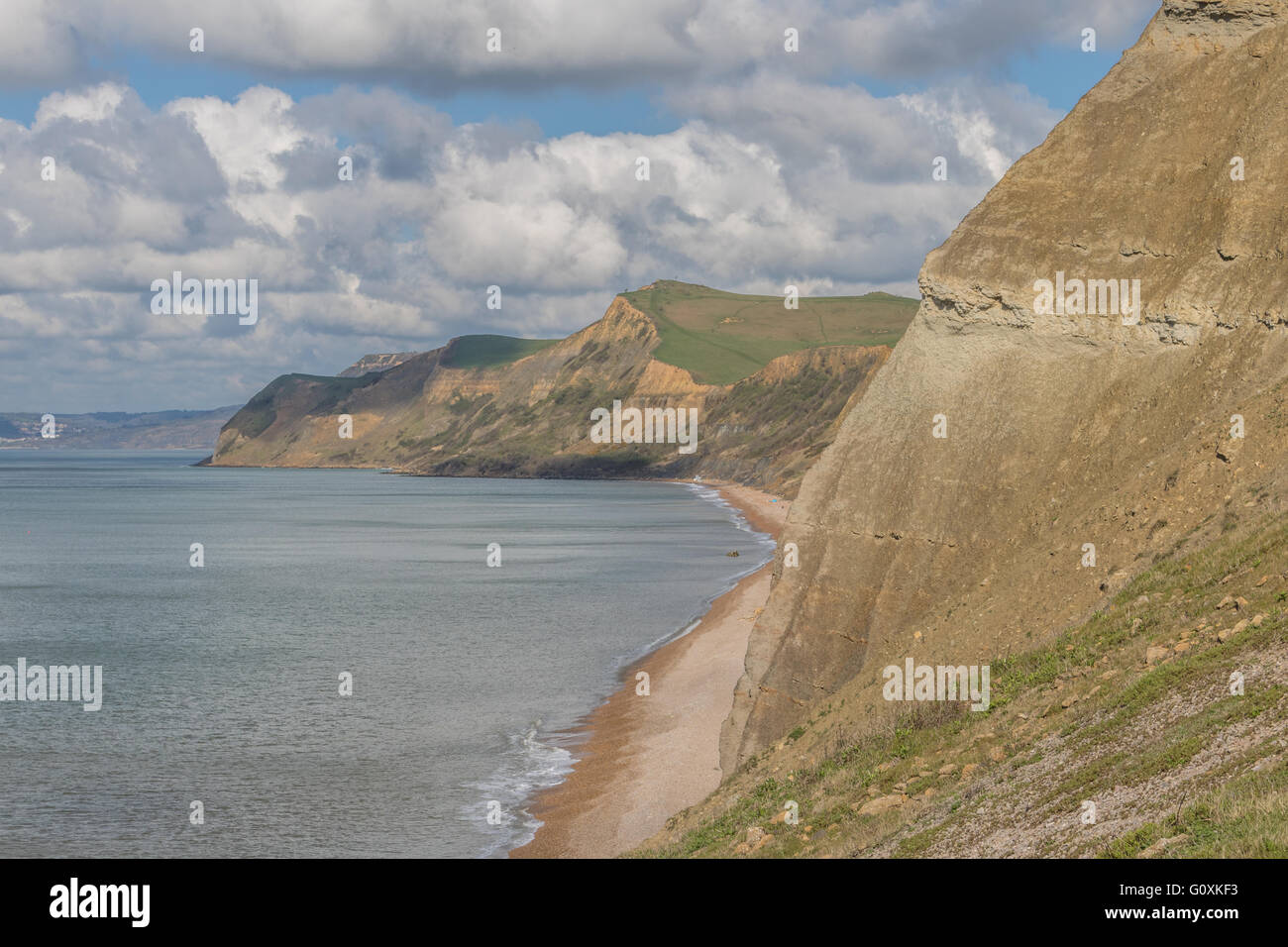 England Dorset West Bay Cliff scenery Stock Photo - Alamy