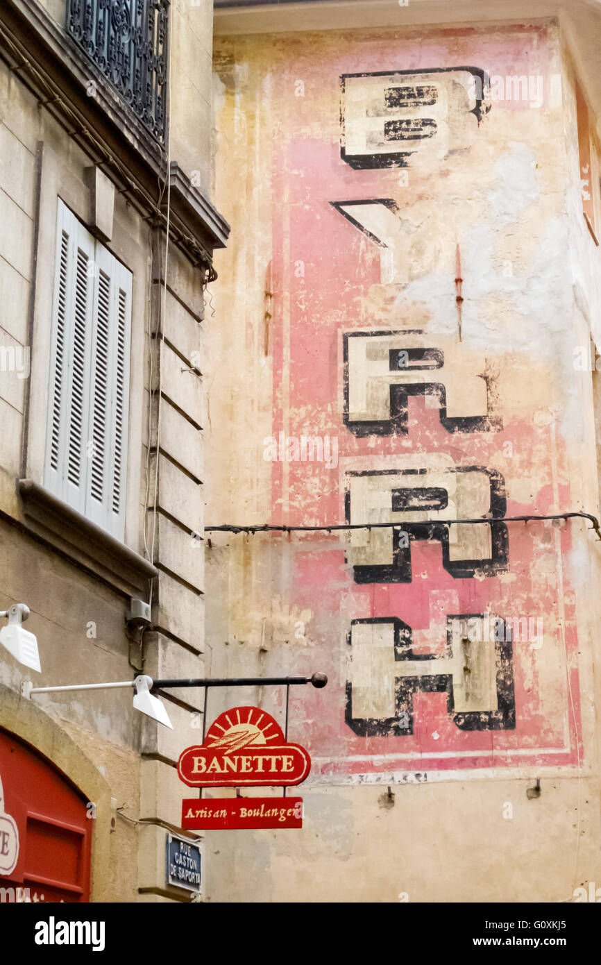 Old faded painted advertisement hi-res stock photography and images - Alamy