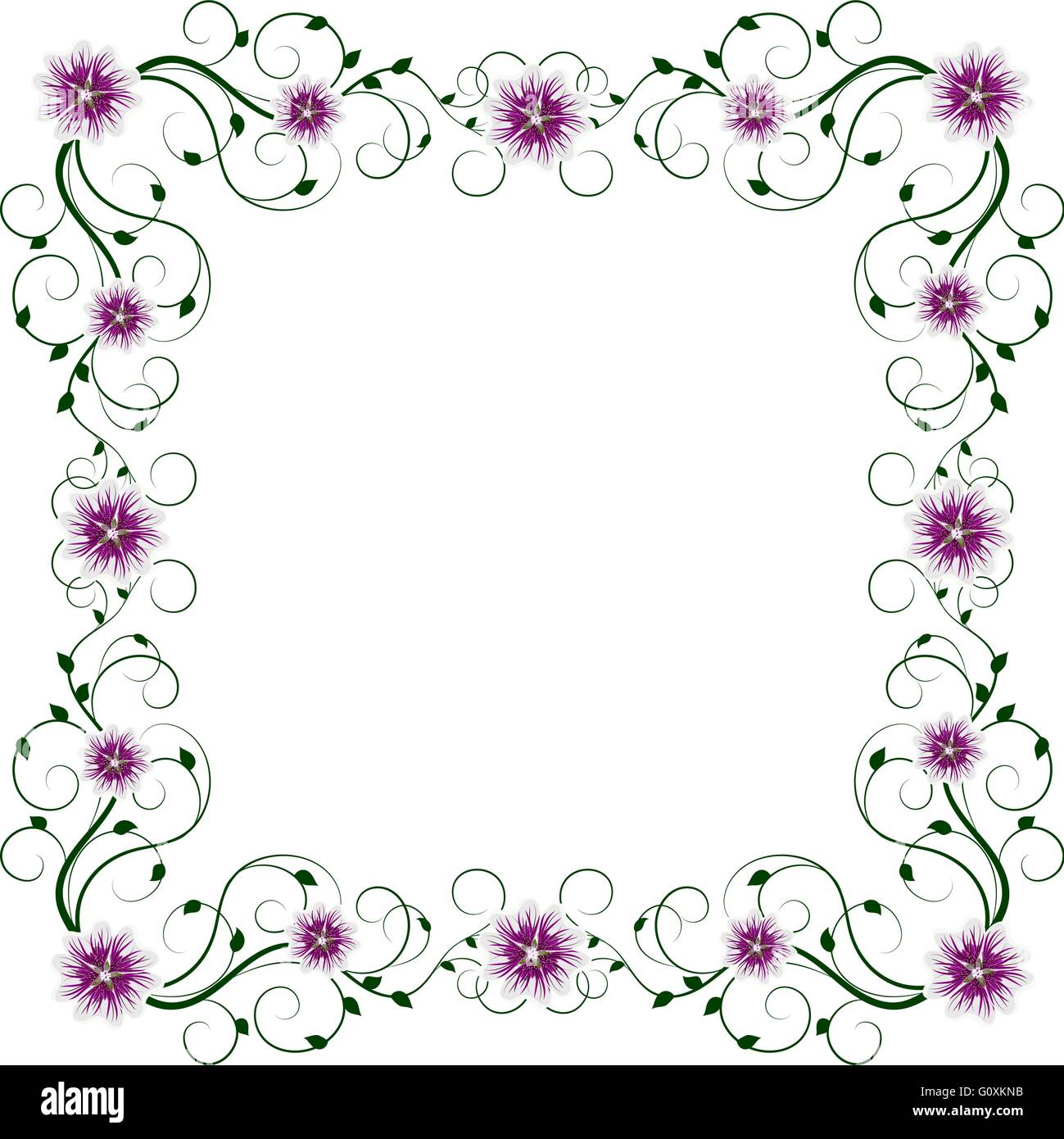 Delicate frame with mallows Stock Vector Image & Art - Alamy
