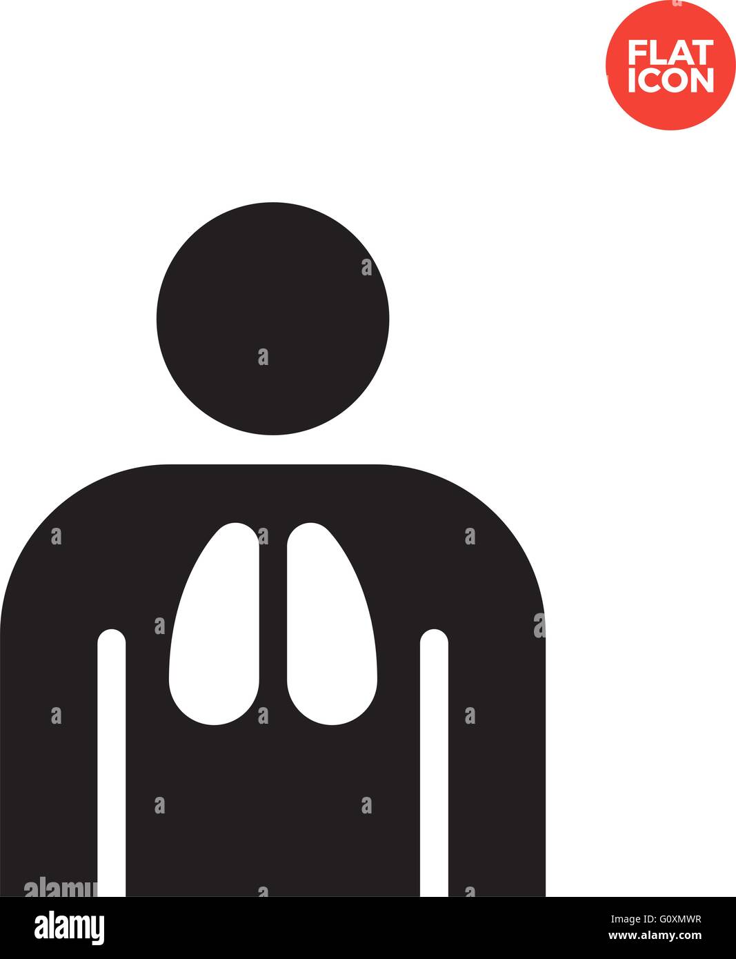 Respiratory Icon Flat Style Vector Stock Vector Image & Art - Alamy