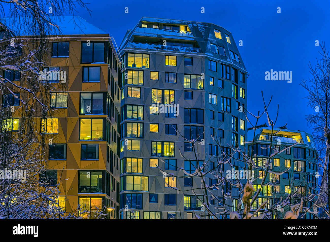 Residential high-rise buildings, accommodation with modern and ...