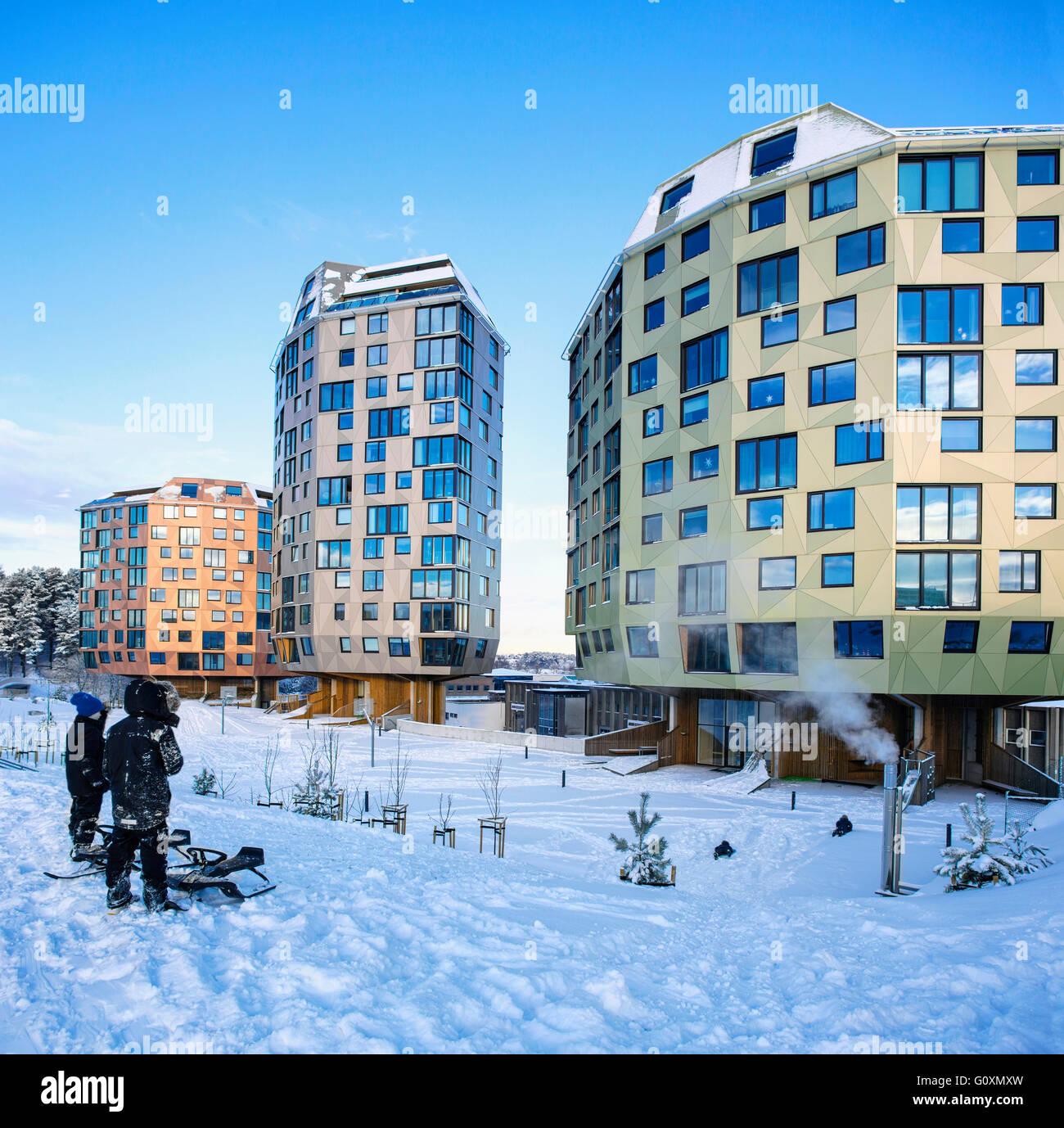 Residential high-rise buildings, accommodation with modern and ...